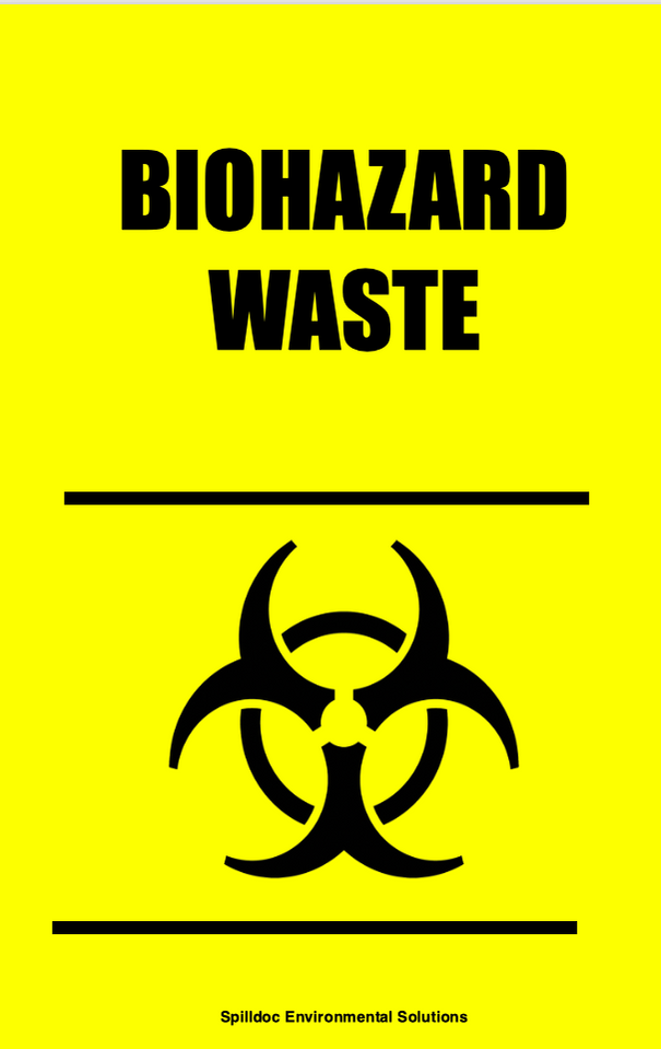 Biohazard Waste Sign — Spilldoc Malaysia